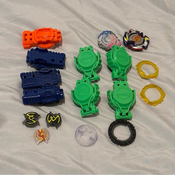 Toys | Beyblade Lot Has To Green Blue Orange Burst Turbo Battle League ...